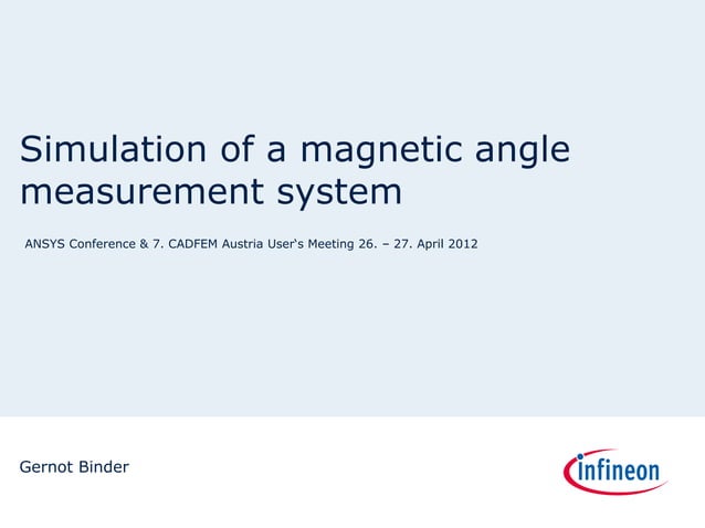 ANSYS: Simulation of a magnetic angle measurement system | PDF ...