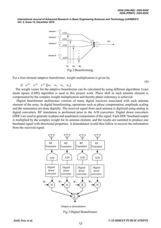 Simulation of an adaptive digital beamformer using matlab | PDF