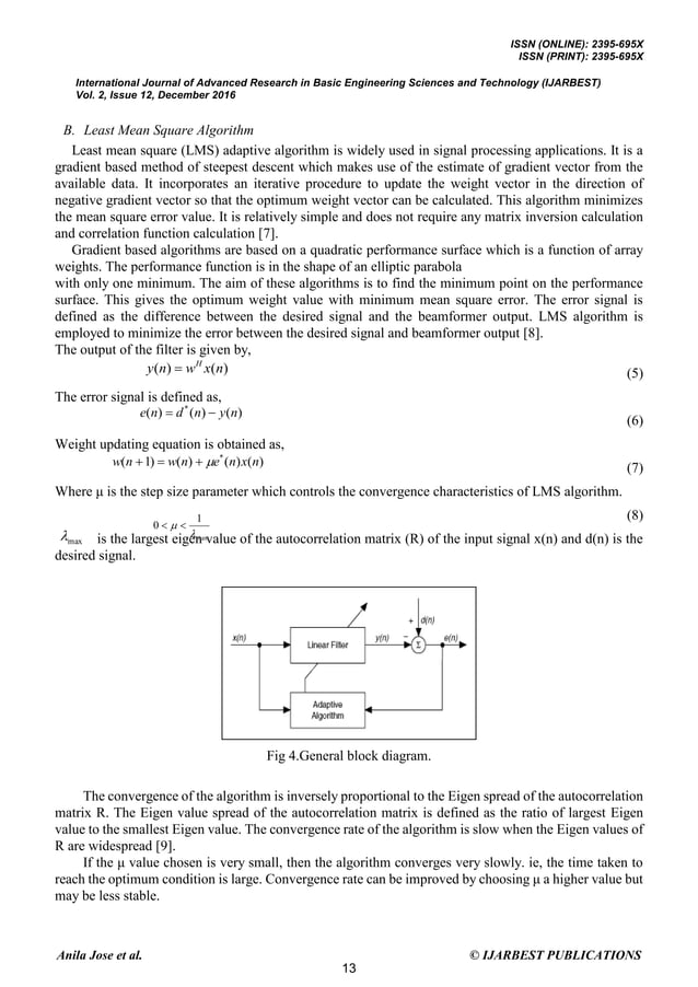 Simulation of an adaptive digital beamformer using matlab | PDF