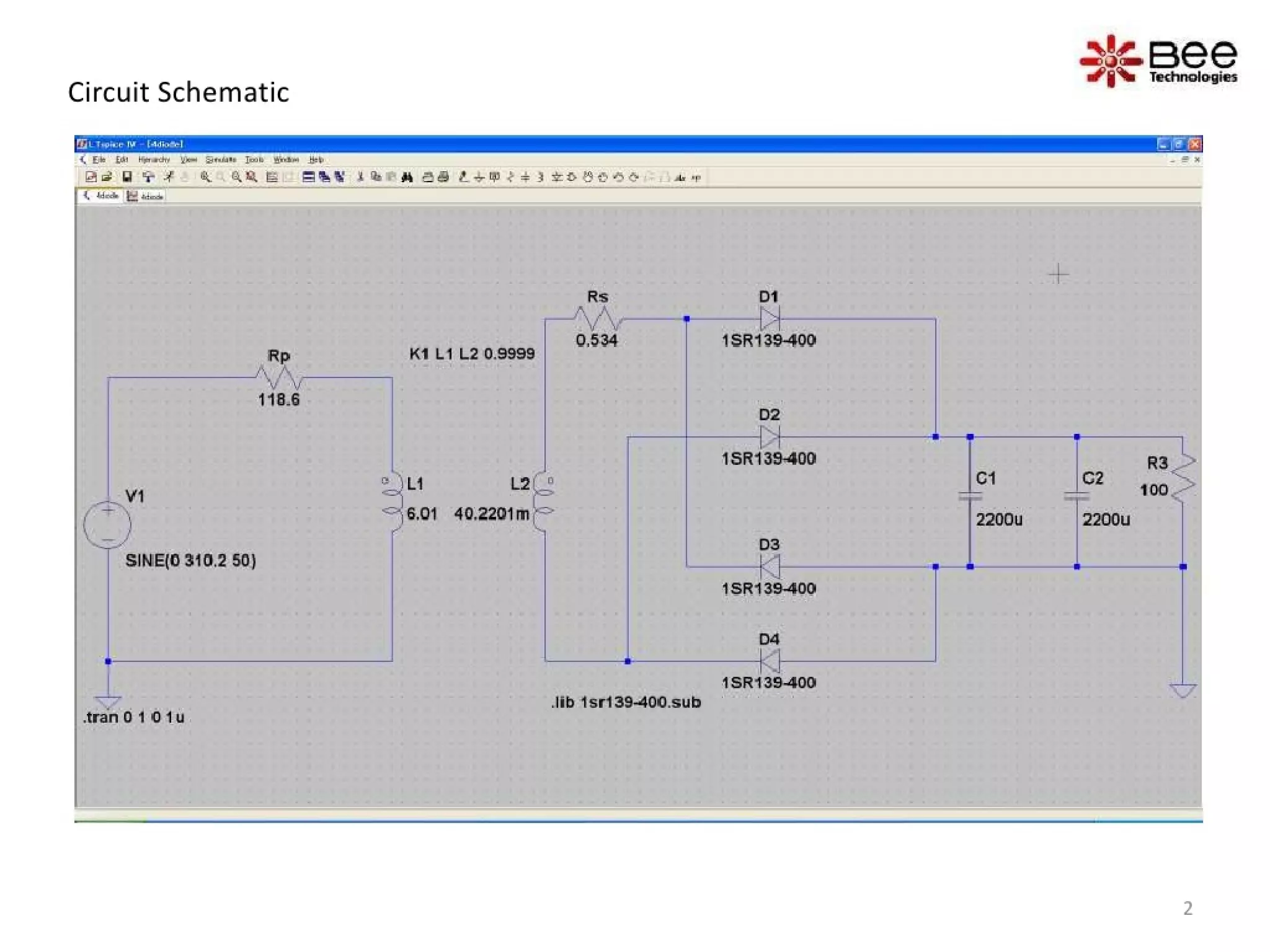 Simulation of bridge rectifier circuit | PDF