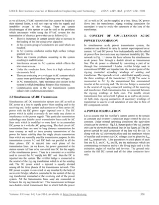 Simulation of different power transmission systems and their capacity ...