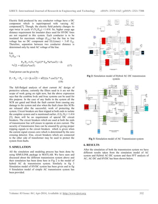 Simulation of different power transmission systems and their capacity ...