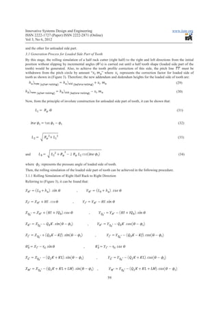 Simulation of generation process for asymmetric involute gear tooth ...