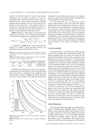 Simulation of growth kinetics of fe2 b layers formed on gray cast iron ...
