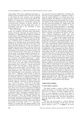 Simulation of growth kinetics of fe2 b layers formed on gray cast iron ...