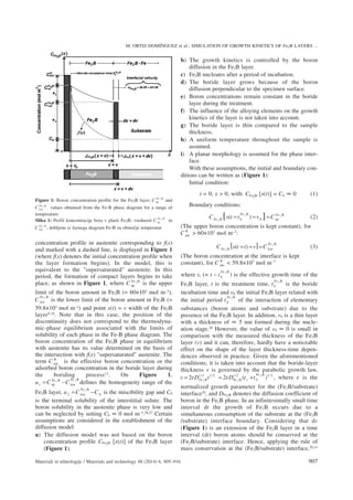 Simulation of growth kinetics of fe2 b layers formed on gray cast iron ...