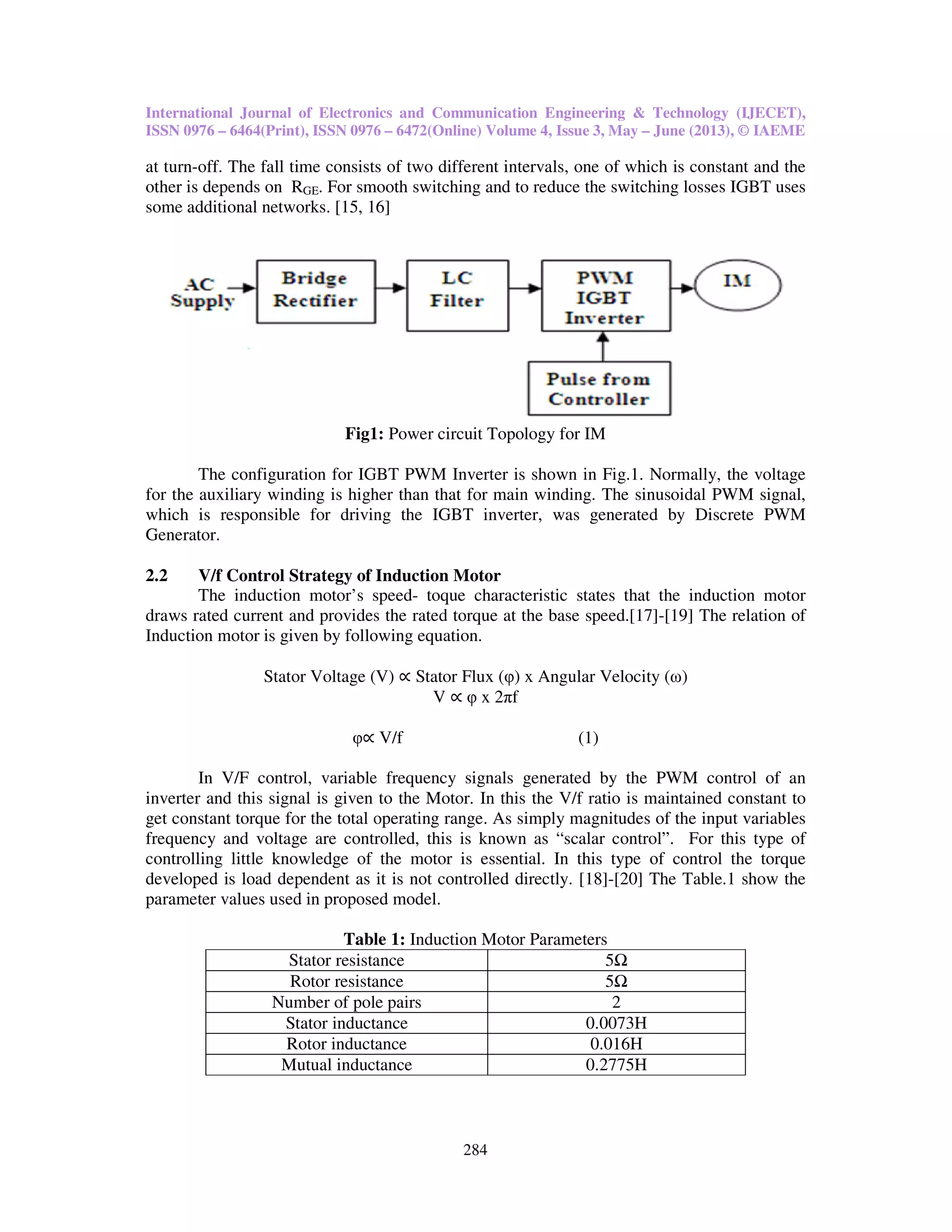 Simulation of igbt based speed control system for induction motor using fu | PDF