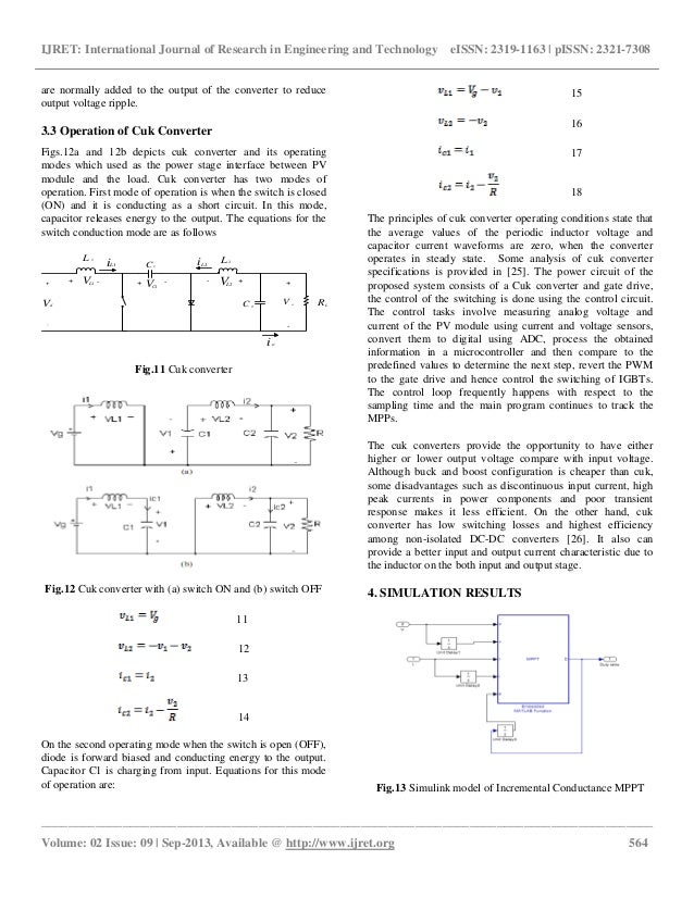 Simulation Of Incremental Conductance Mppt With Direct Control Method