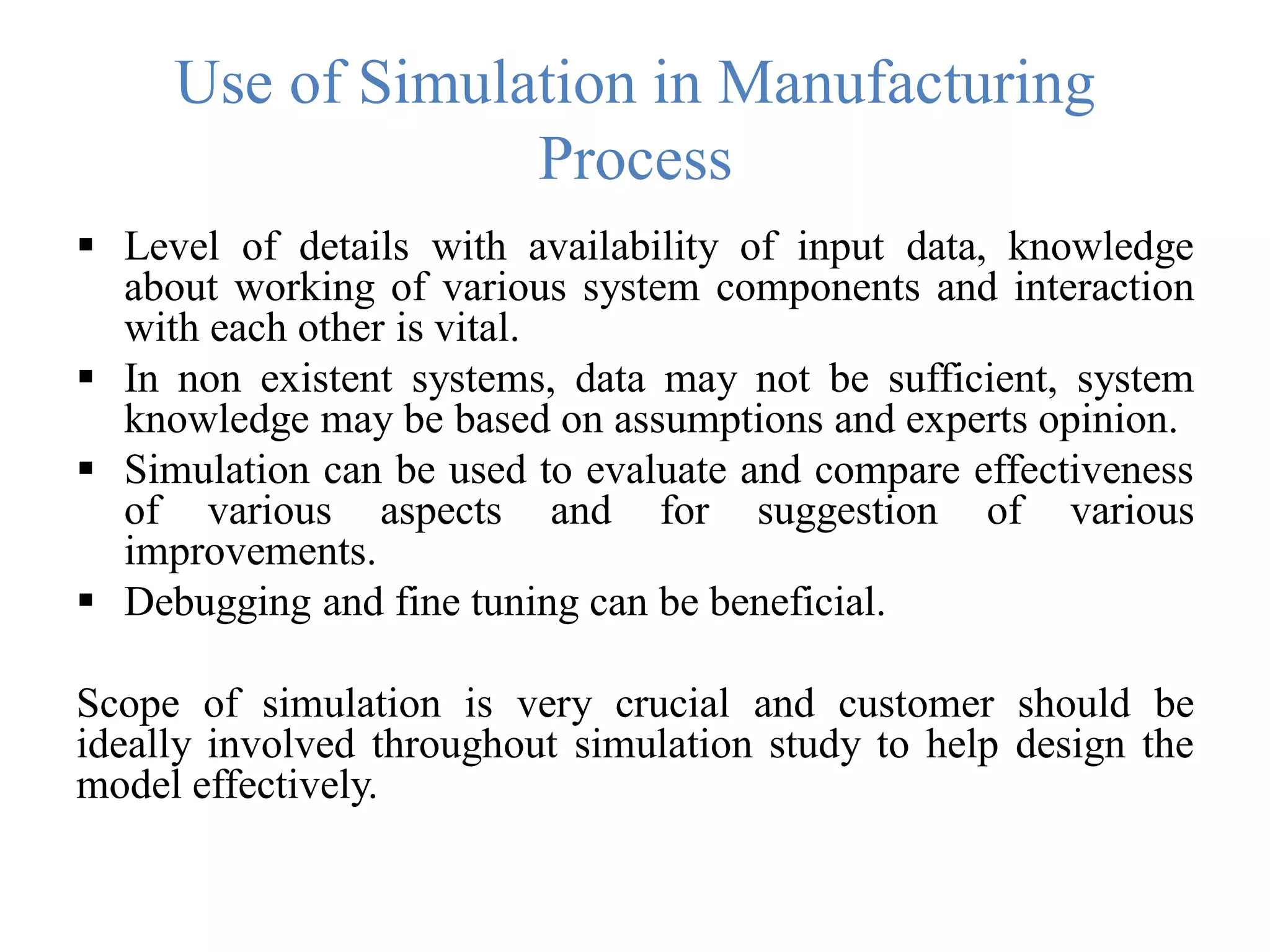 Simulation of Manufacturing System | PDF
