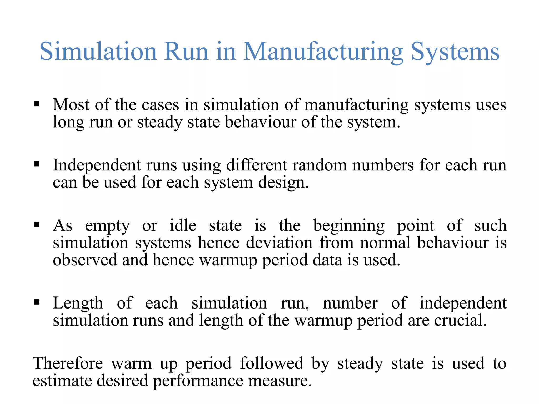 Simulation of Manufacturing System | PDF