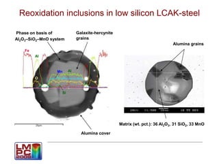 Simulation of non metallic inclusions formation during liquid steel ...