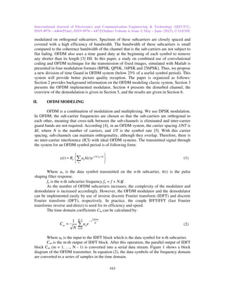 Simulation of ofdm modulation adapted to the transmission of a fixed ...