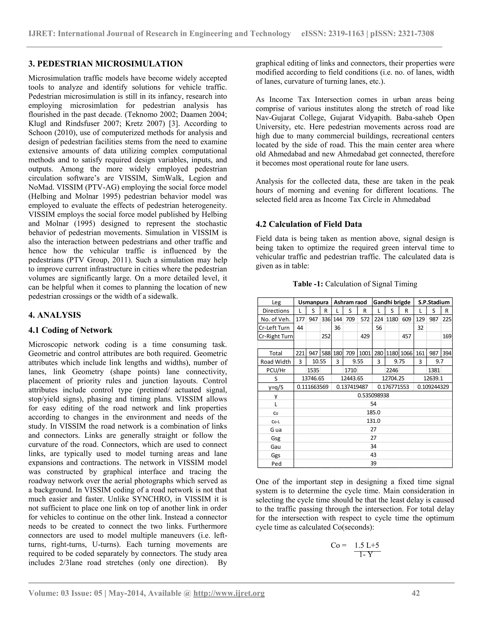 Simulation of pedestrian at intersection in urban congested area | PDF