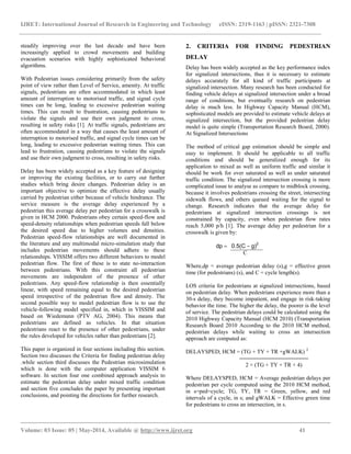 Simulation of pedestrian at intersection in urban congested area | PDF