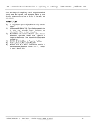 Simulation of pedestrian at intersection in urban congested area | PDF