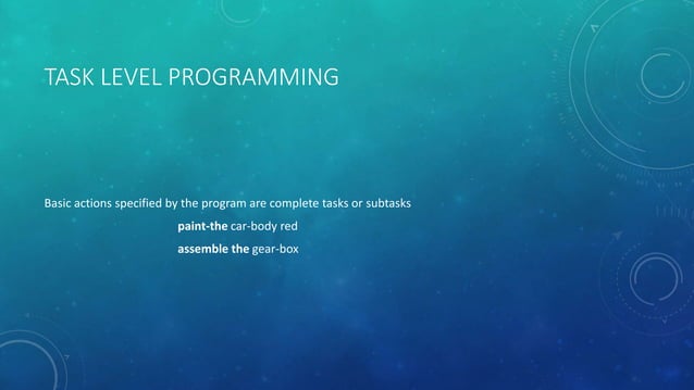 Simulation of robotic positions and programming | PPT