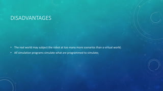 Simulation of robotic positions and programming | PPT