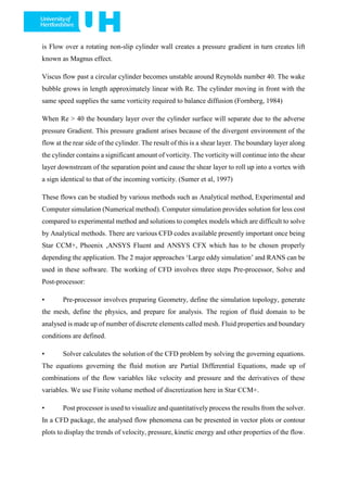 Simulation of segregated flow over the 2 d cylinder using star ccm+ | PDF