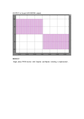 Simulation of single phase pwm inverter | DOCX