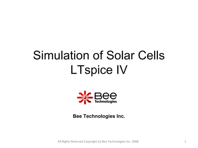 Simulation of solar cells (LTspice) | PPT