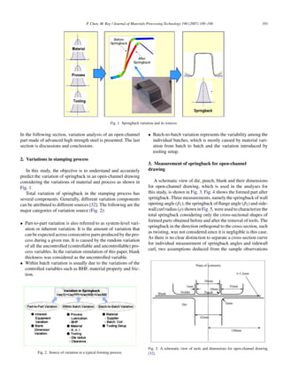 Simulation of springback variation in forming of advanced high strength steels | PDF