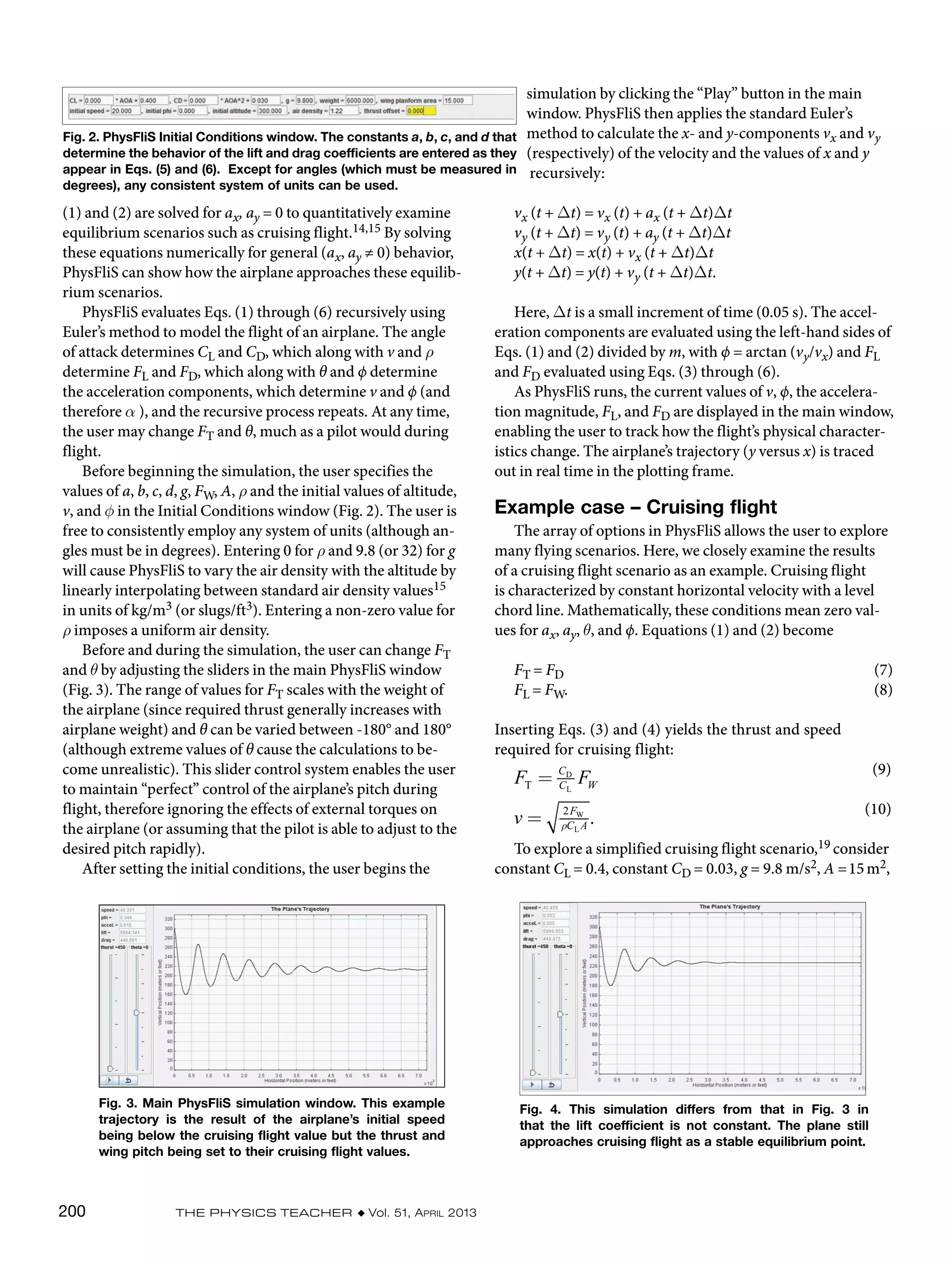 Simulation of the physics of flight | PDF