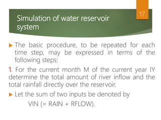 Simulation of water reservoir | PPTX