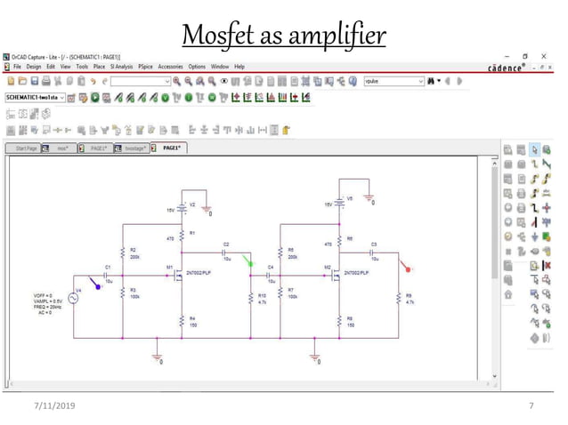 Simulation Using Orcad Pspice Of Mosfet Input And Output 