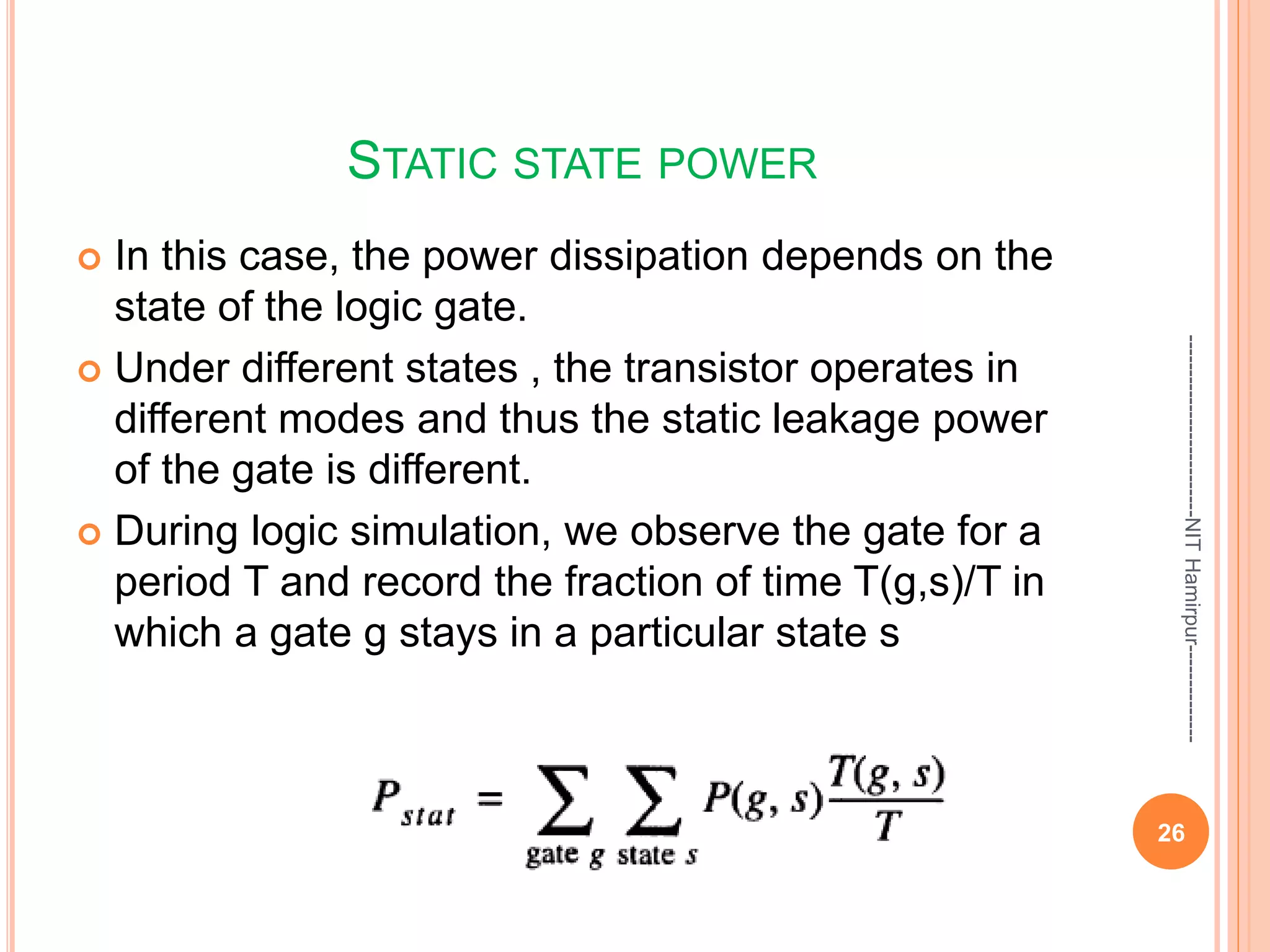 Simulation Power Analysis Low Power Vlsi Pptx Computer Software And Applications Computing