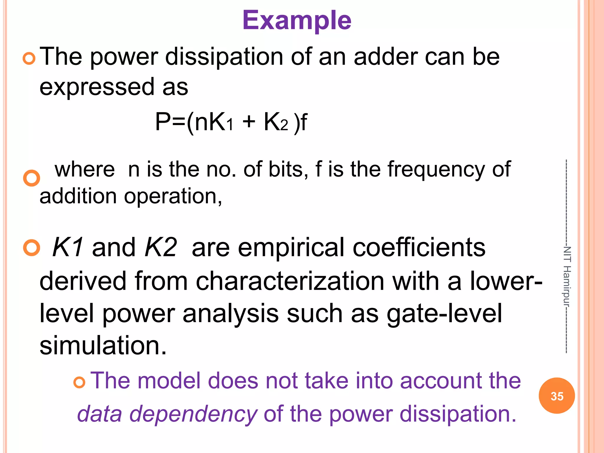 Simulation Power Analysis Low Power Vlsi Pptx Computer Software And Applications Computing