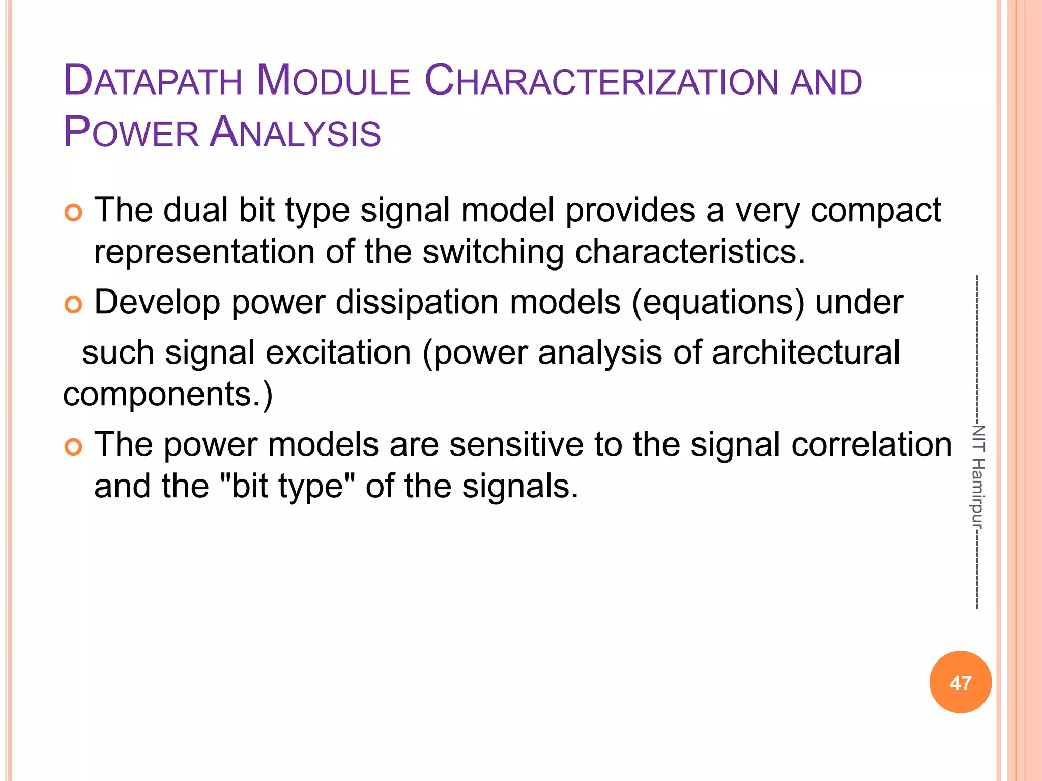 Simulation Power Analysis Low Power Vlsi Pptx Computer Software And Applications Computing