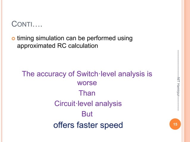Simulation Power Analysis Low Power Vlsi Pptx Computer Software And