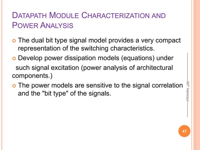 Simulation Power Analysis Low Power Vlsi Pptx Computer Software And