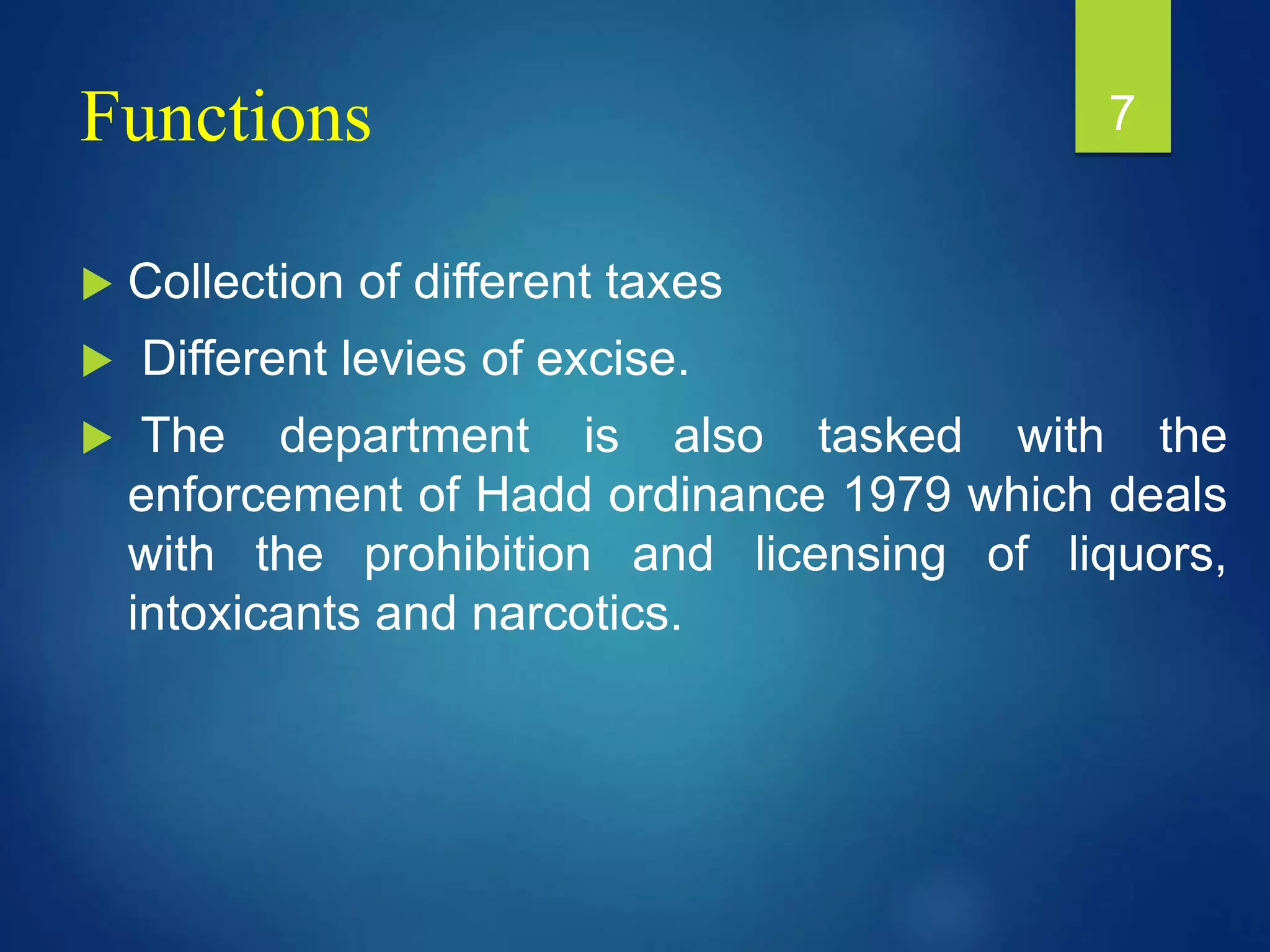 Excise and Taxation department Sindh | PPTX