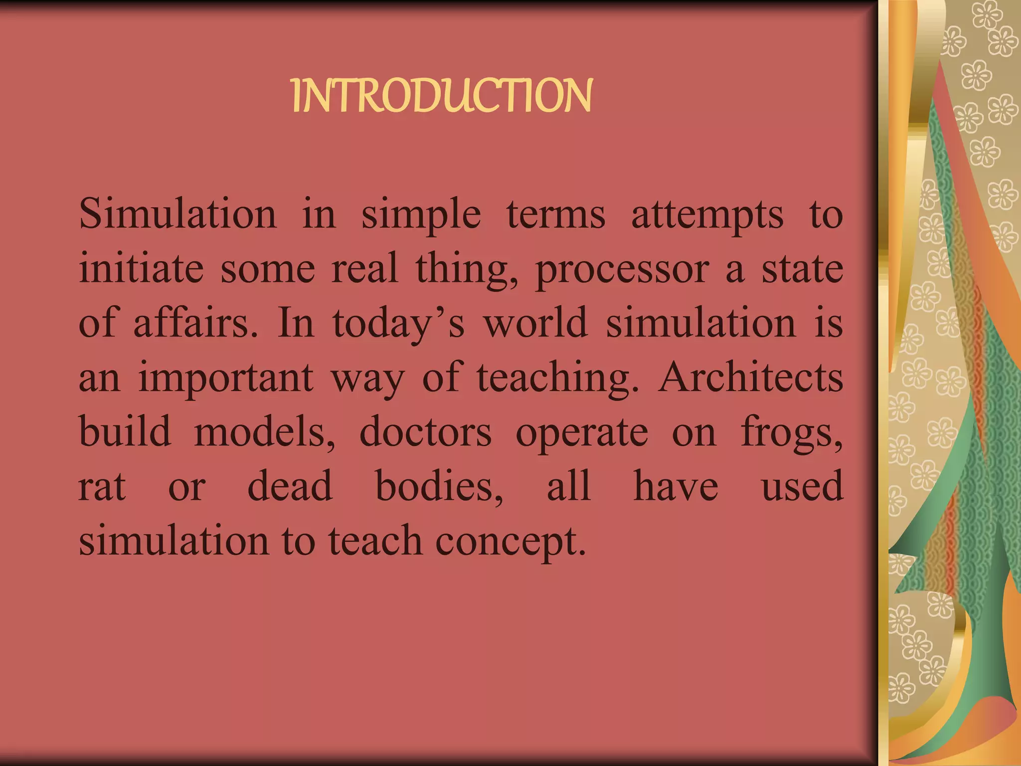 SIMULATION PPT NEW.ppt | Education