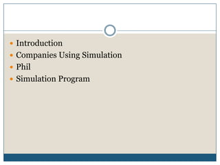 Simulation Presentation | PPTX