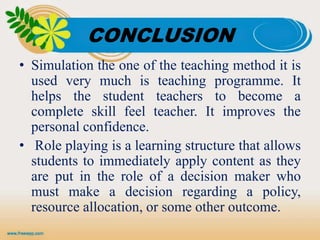 Simulation and role play | PPTX