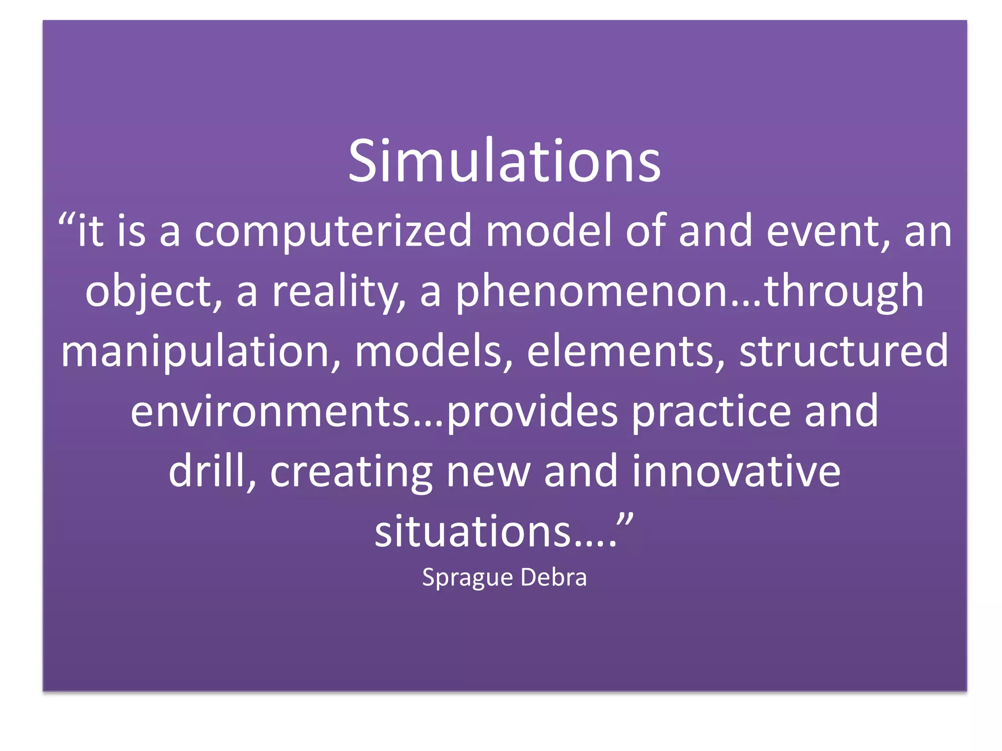 Simulations assignment UMG | PPTX