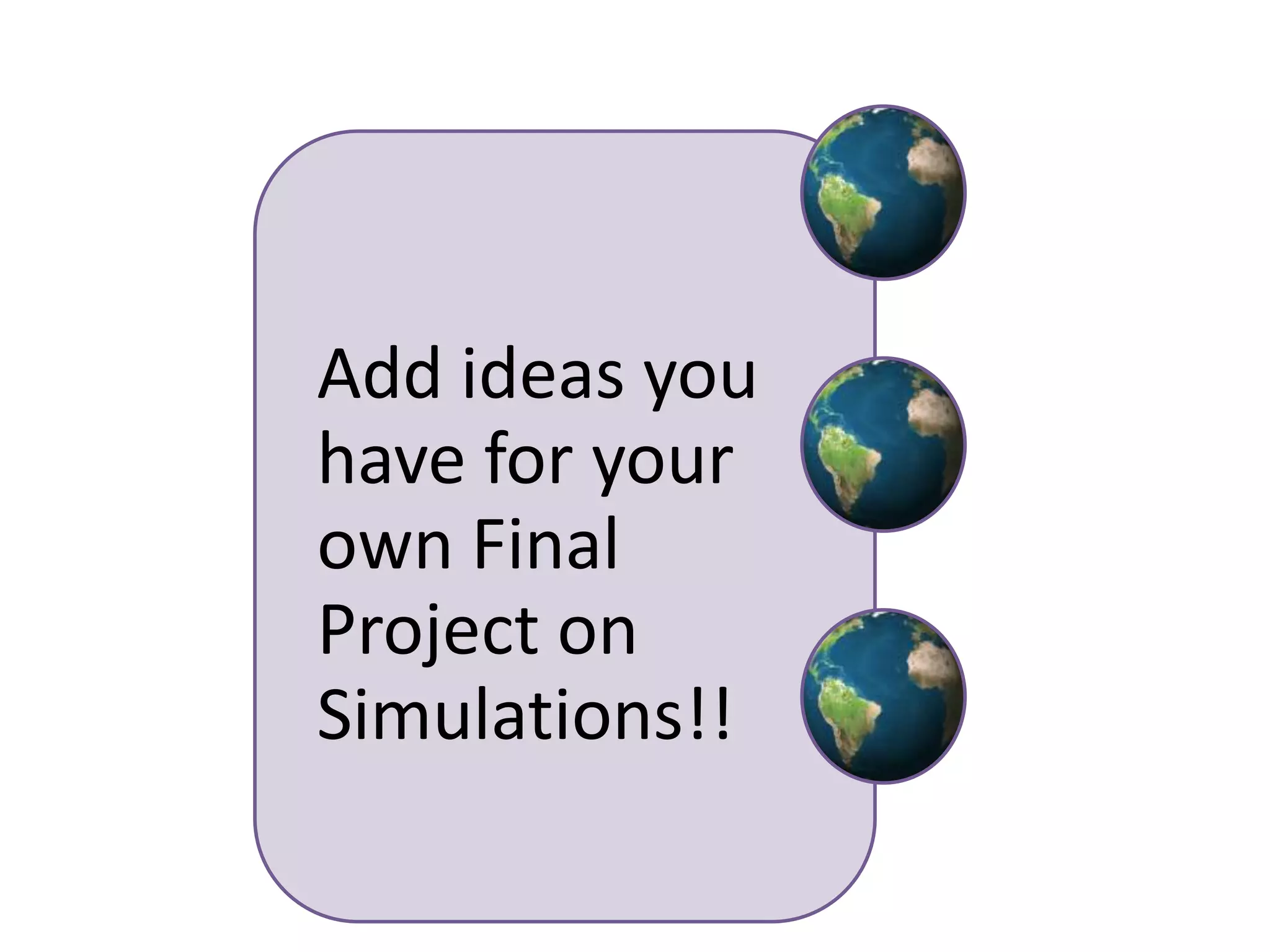 Simulations assignment UMG | PPTX