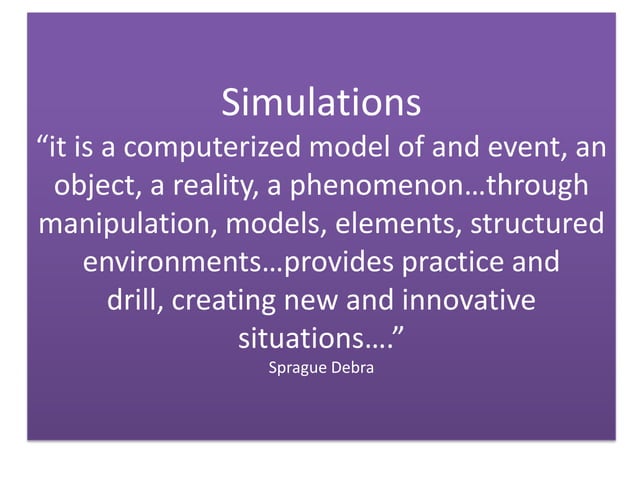 Simulations assignment UMG | PPT