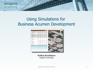 Using Simulations for Business Acumen Development | PPT