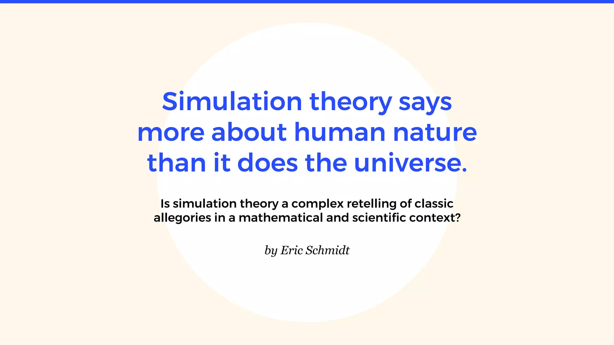 Simulation theory says more about human nature than it does the ...