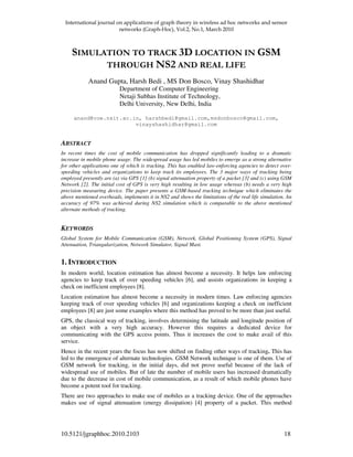 Simulation to track 3 d location in gsm through ns2 and real life | PDF