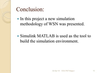 Wireless Sensor Network Simulation using matlab Iintroductory presenatation | PDF
