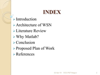 Wireless Sensor Network Simulation using matlab Iintroductory presenatation | PDF