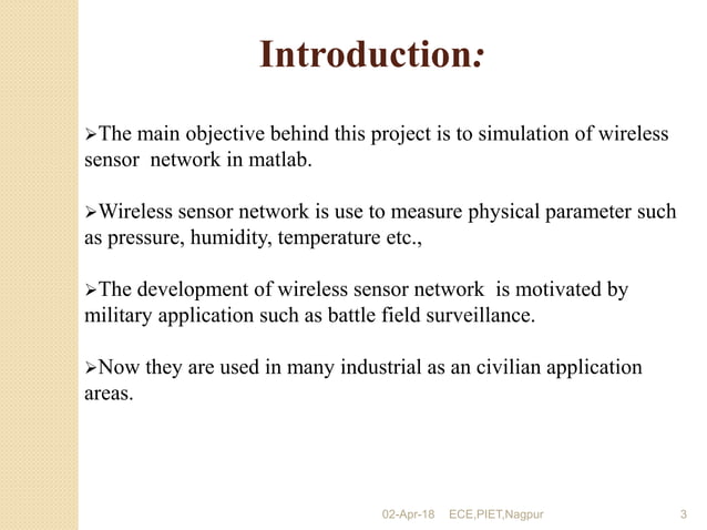 Wireless Sensor Network Simulation Using Matlab Iintroductory 6415