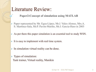 Wireless Sensor Network Simulation using matlab Iintroductory presenatation | PDF