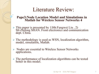 Wireless Sensor Network Simulation using matlab Iintroductory presenatation | PDF