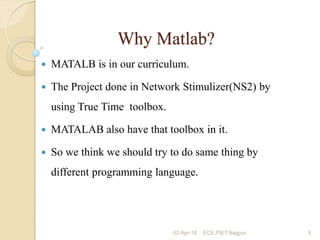Wireless Sensor Network Simulation using matlab Iintroductory presenatation | PDF