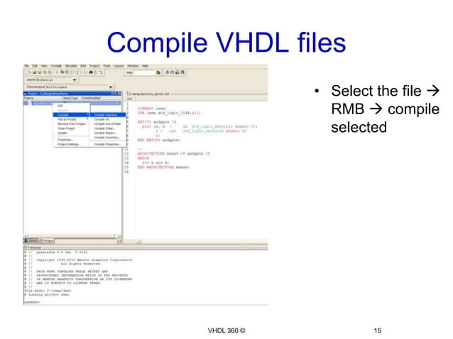 Simulation using model sim | PPTX | Programming Languages | Computing